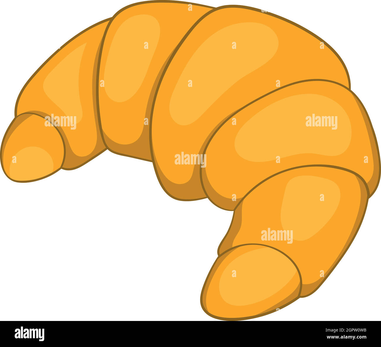 Croissant icon in cartoon style Stock Vector Image & Art - Alamy