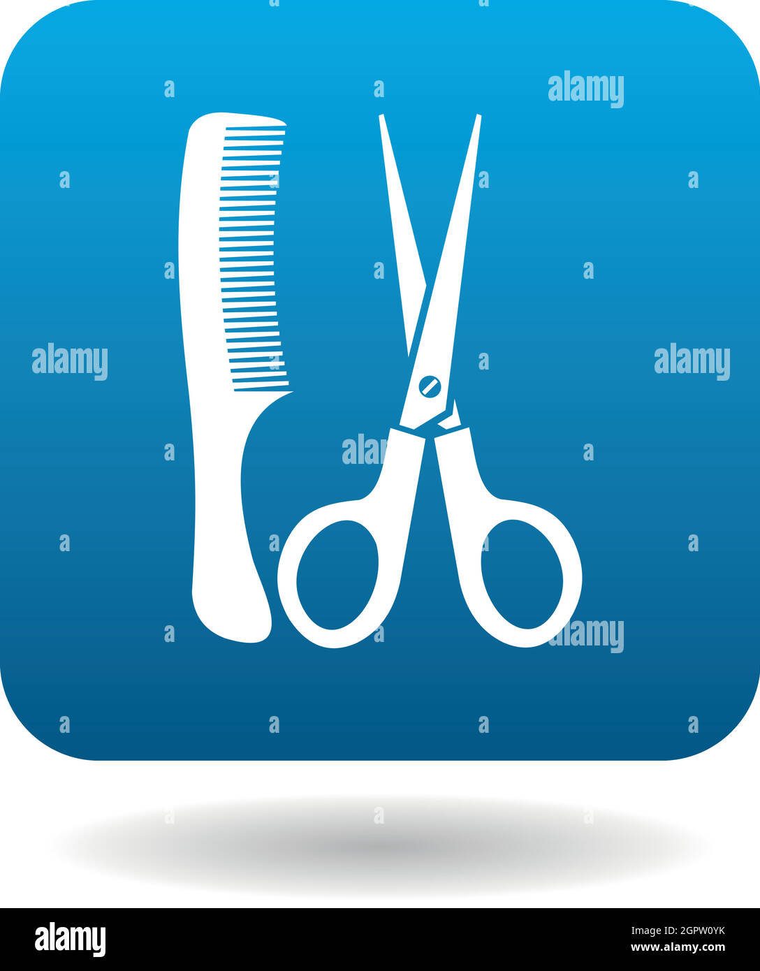 Comb and scissors Stock Vector Images - Alamy