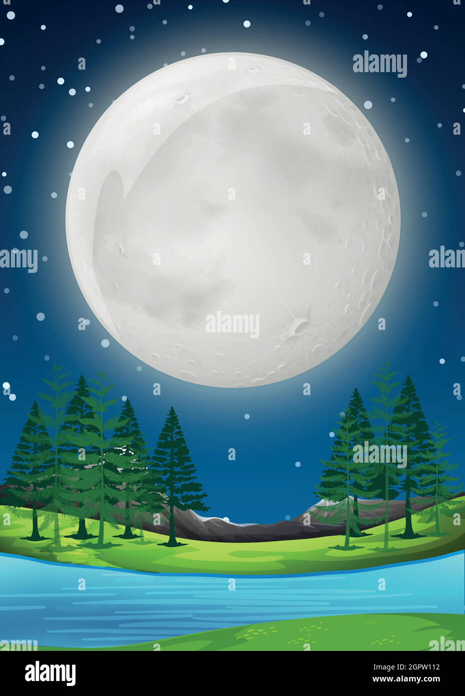 What is a supermoon Stock Vector Images - Alamy