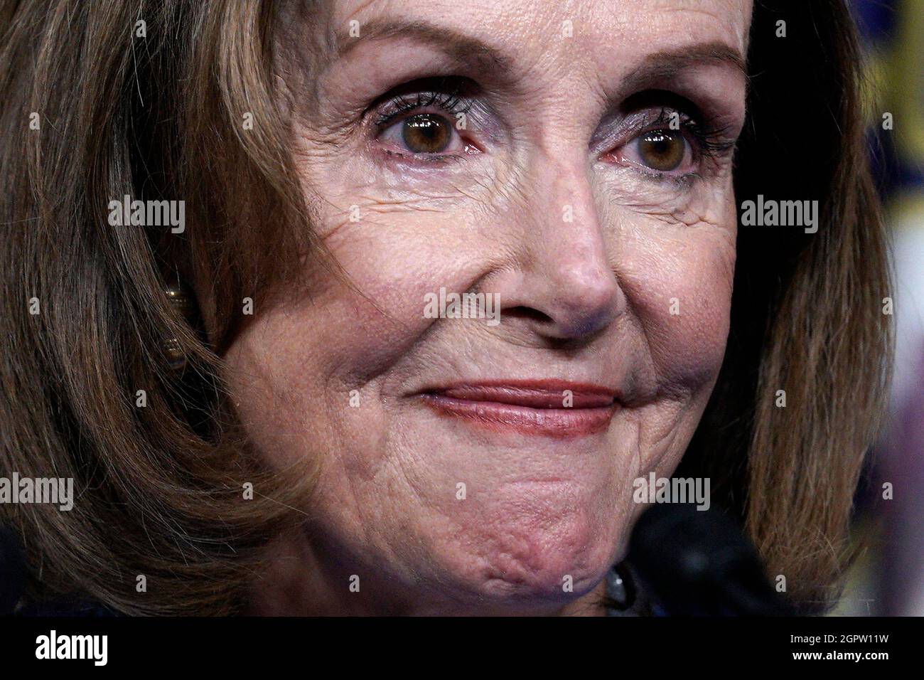 U.S. House Speaker Nancy Pelosi (D-CA) speaks at her weekly press ...