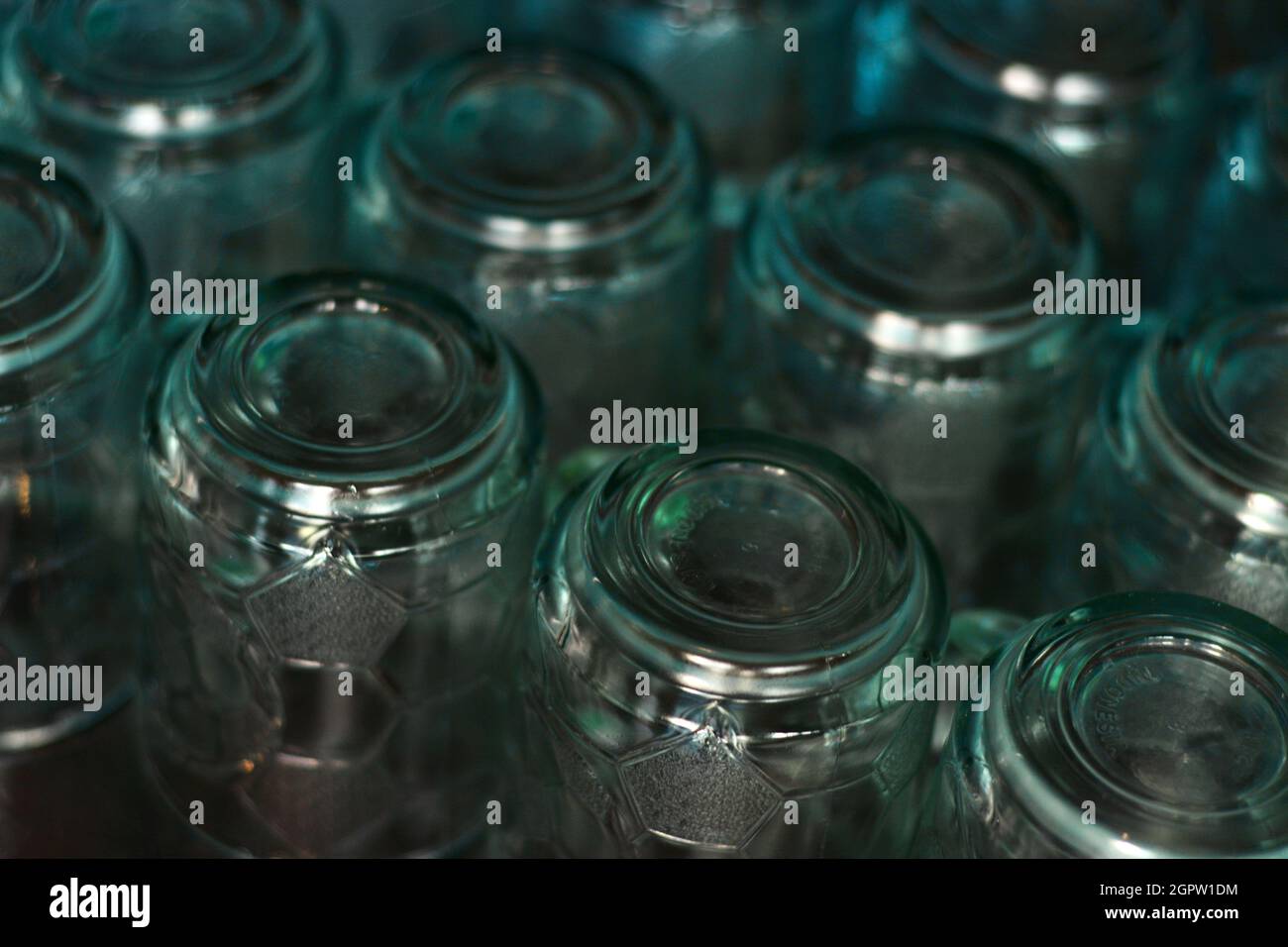 Stack Of Glass Cups Stock Photo - Alamy