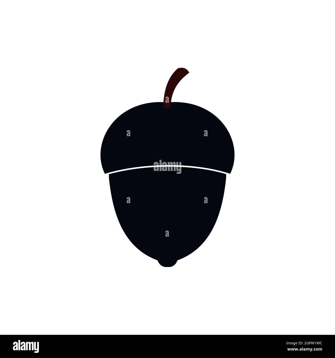 Acorn isolated icon fall Cut Out Stock Images & Pictures - Alamy