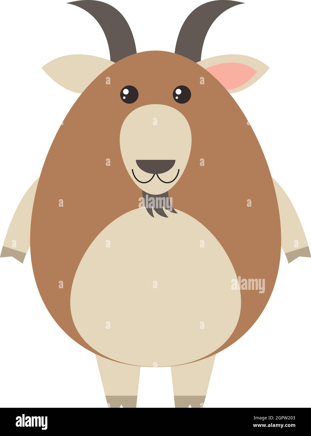 Brown goat on white background Stock Vector Image & Art - Alamy