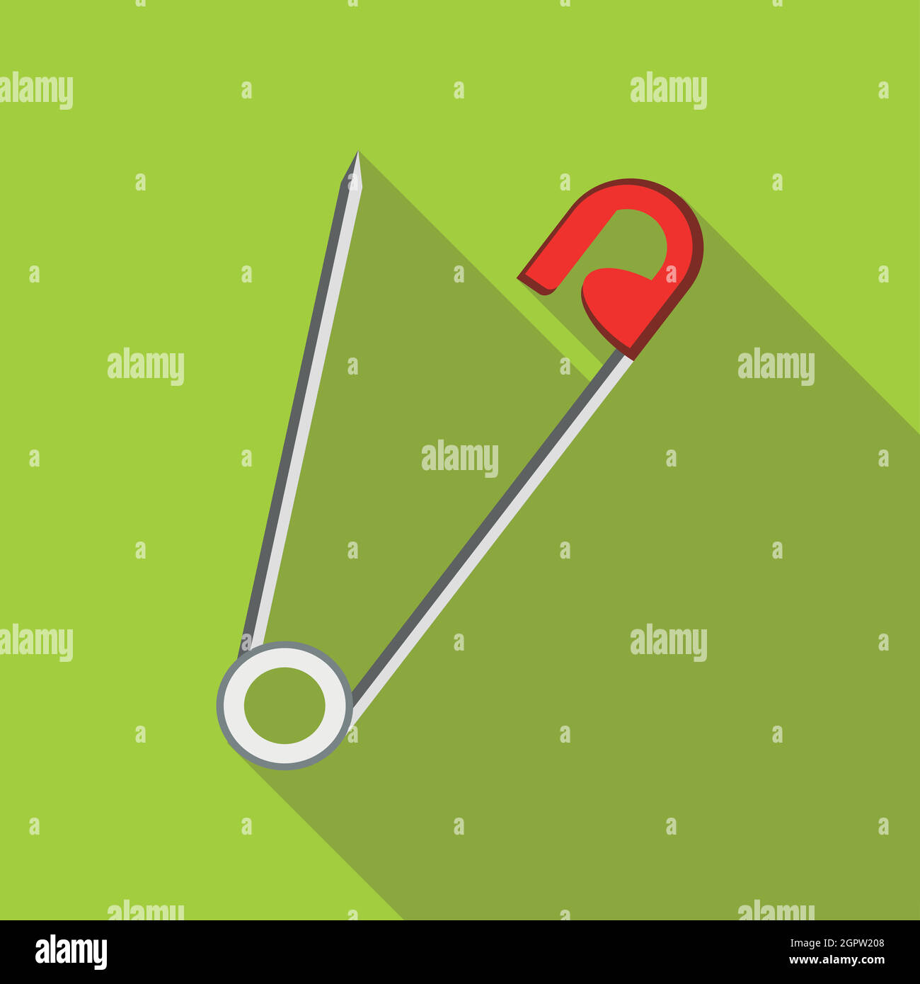 Open safety pin icon in flat style Stock Vector Image & Art - Alamy