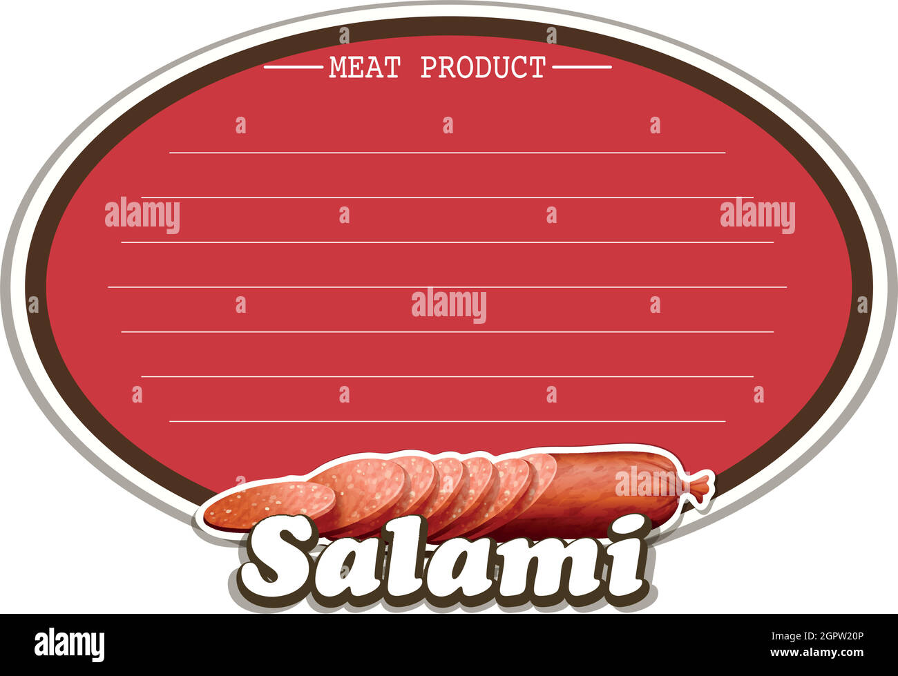 Line paper with salami Stock Vector Image & Art - Alamy
