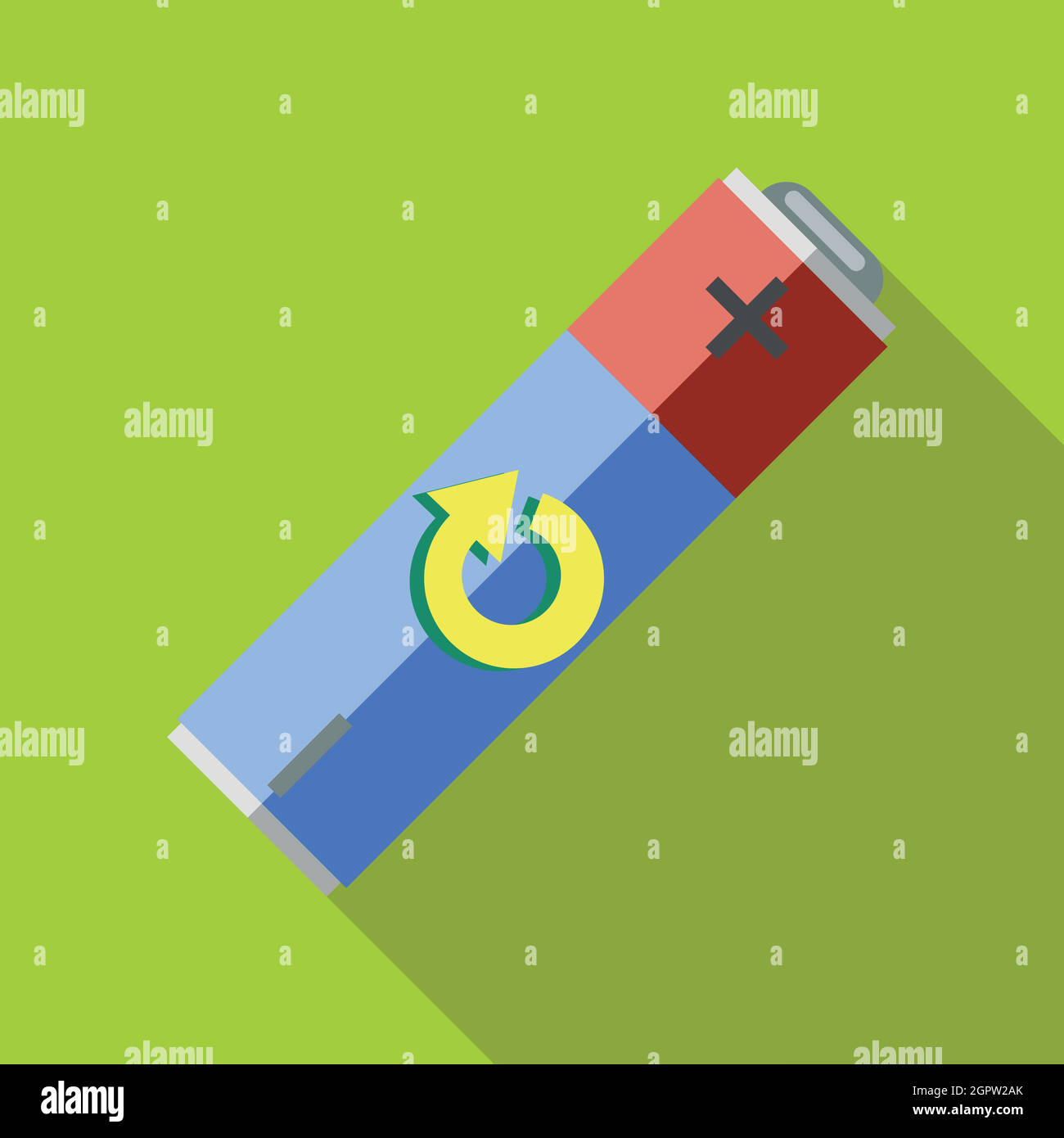 Rechargeable battery icon in flat style Stock Vector Image & Art - Alamy