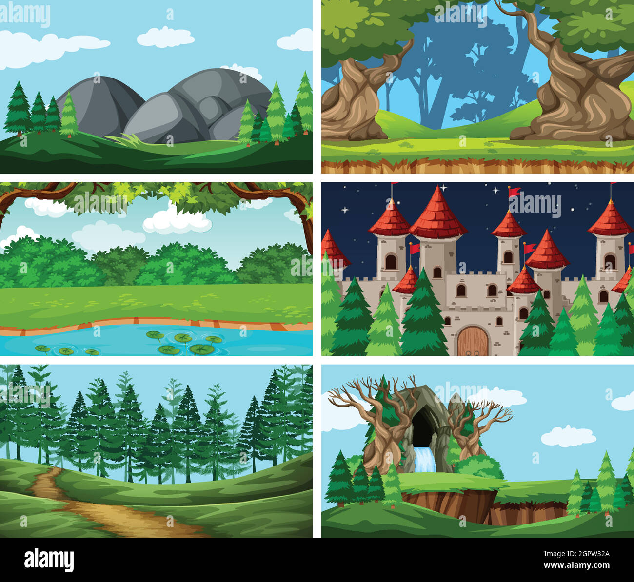 Set of different backgrounds Stock Vector Image & Art - Alamy