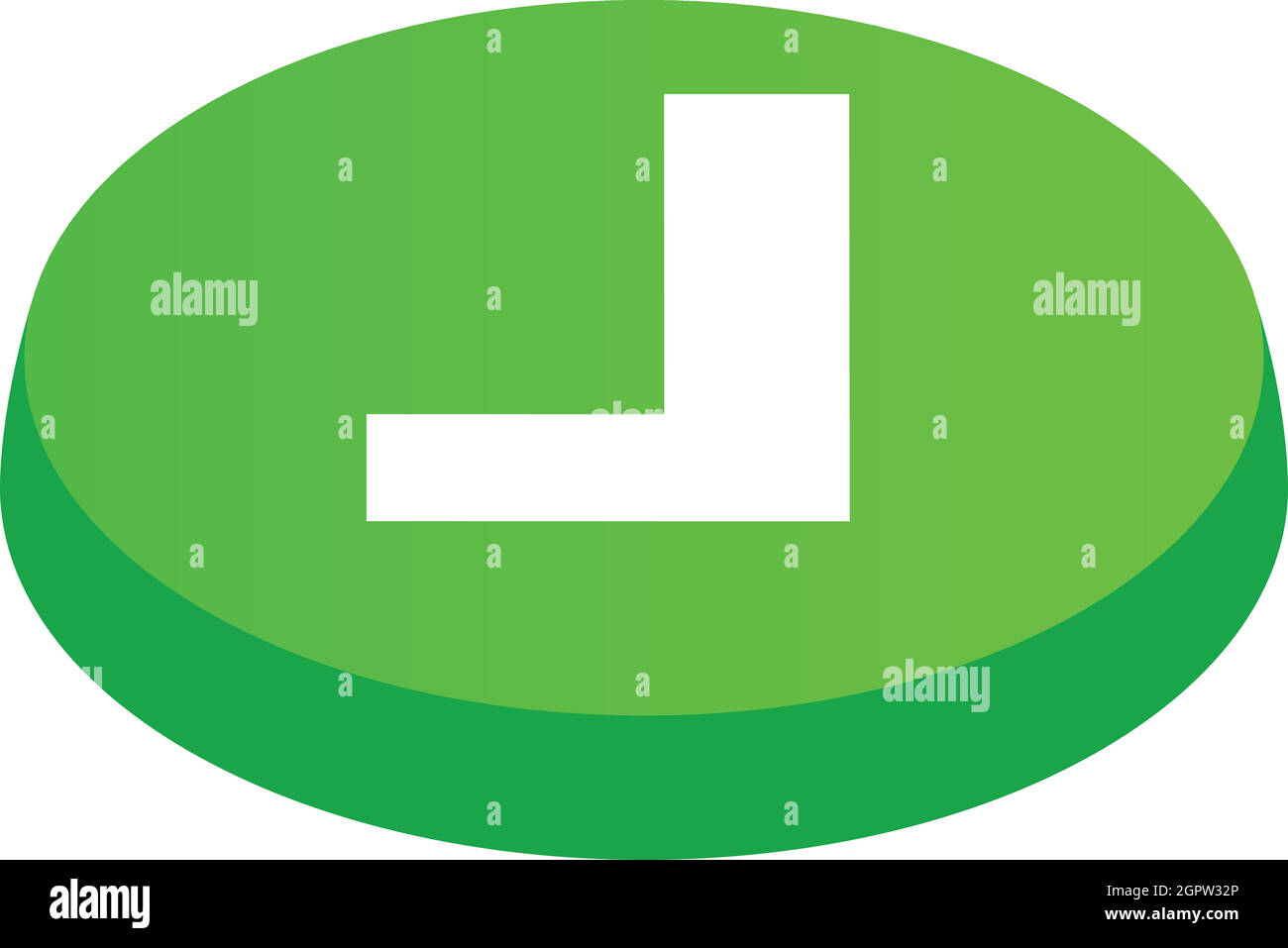 Confirmation button icon, isometric 3d style Stock Vector Image & Art ...