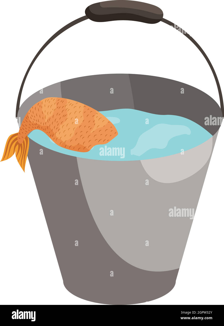 Cartoon sea fish isolated white Stock Vector Images - Alamy