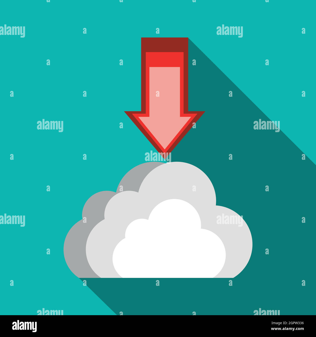 Cloud computing flat white Stock Vector Images - Alamy