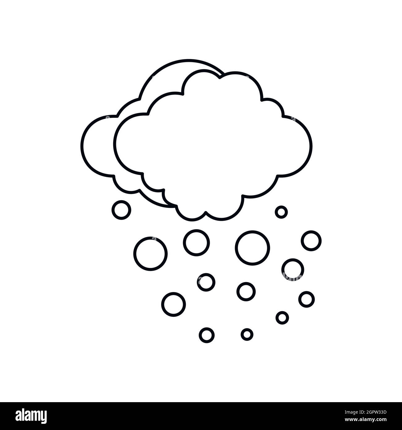 Cloud with hail icon, outline style Stock Vector Image & Art - Alamy