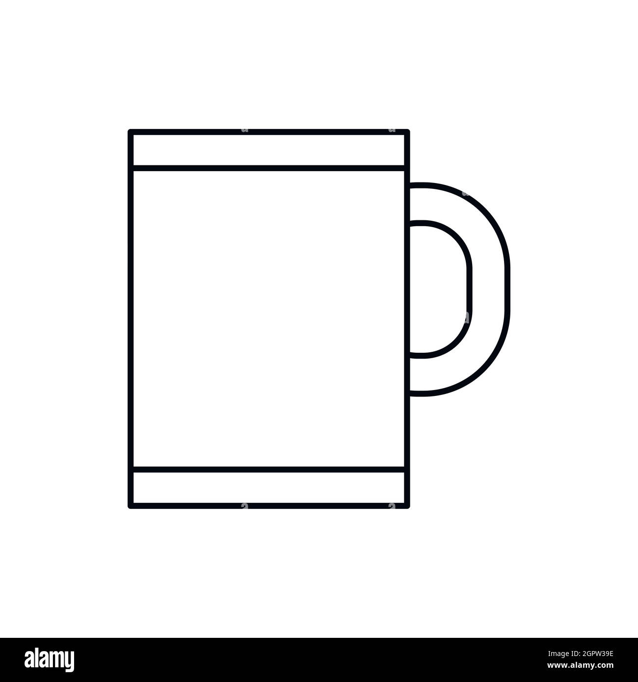 Mug hot drink outline Stock Vector Images - Alamy