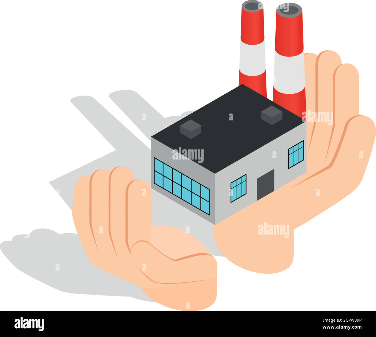 Hands manufacturing Stock Vector Images - Alamy