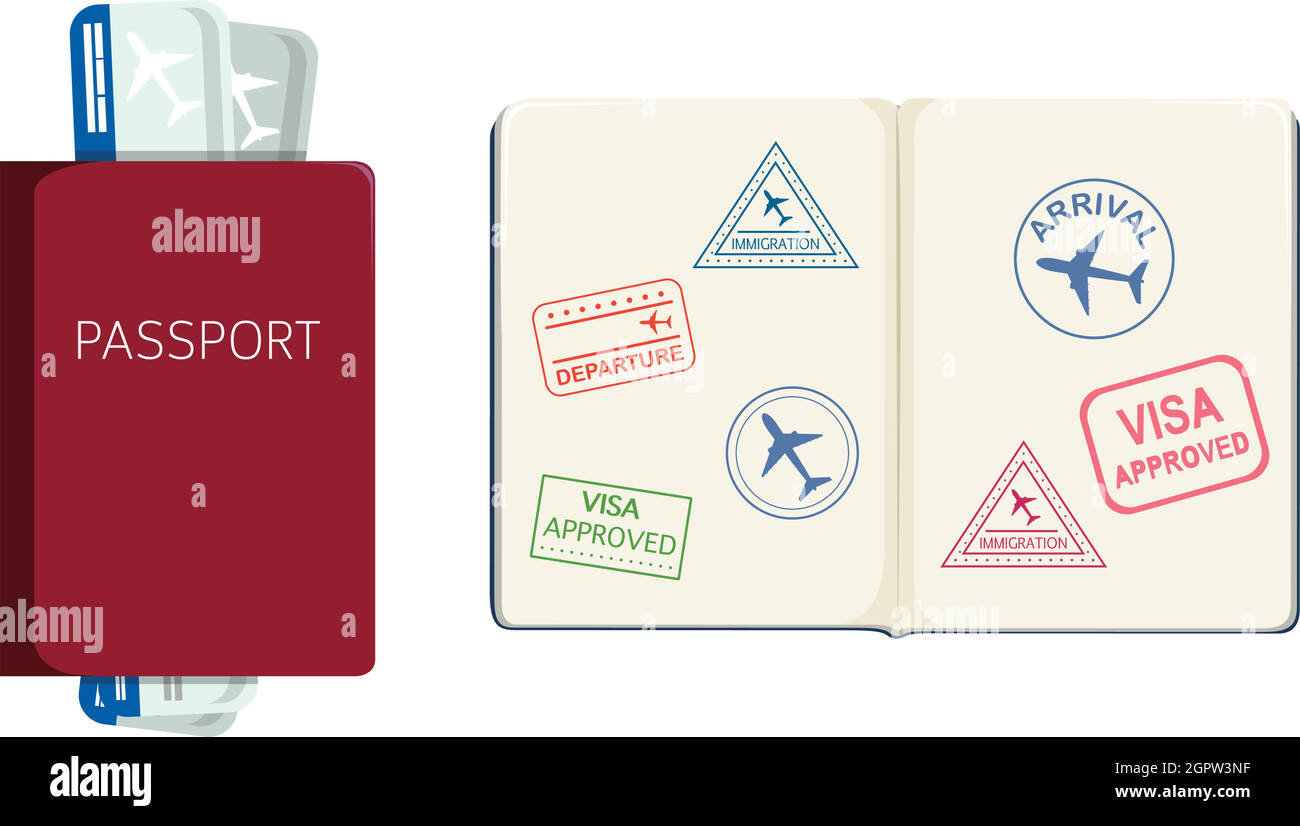 Airport Boarding Pass Stock Vector Images Alamy
