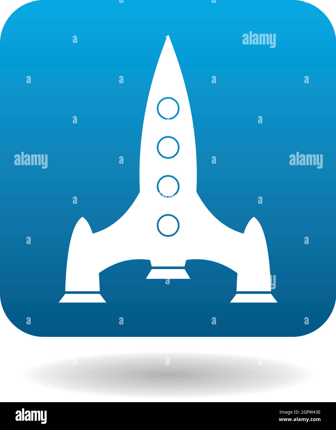 Space rocket icon in flat style Stock Vector Image & Art - Alamy