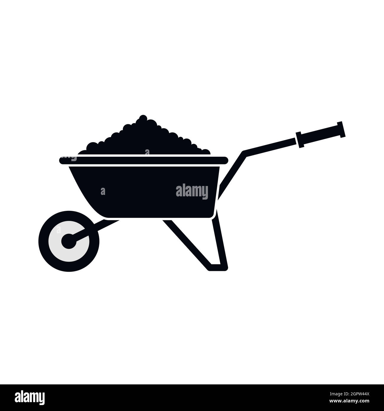 Loaded wheelbarrow Stock Vector Images - Alamy