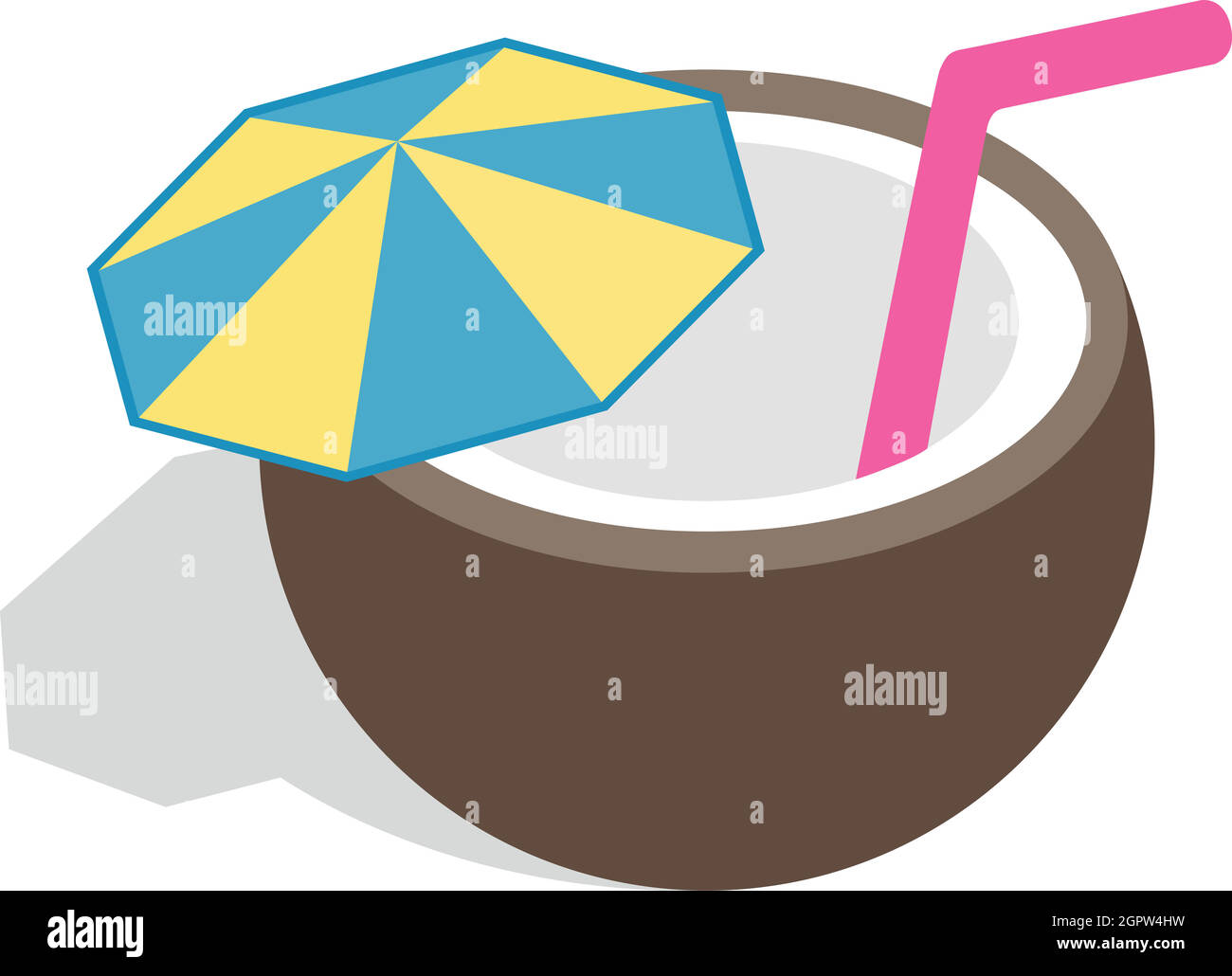 Coconut drink straw icon Cut Out Stock Images & Pictures - Alamy