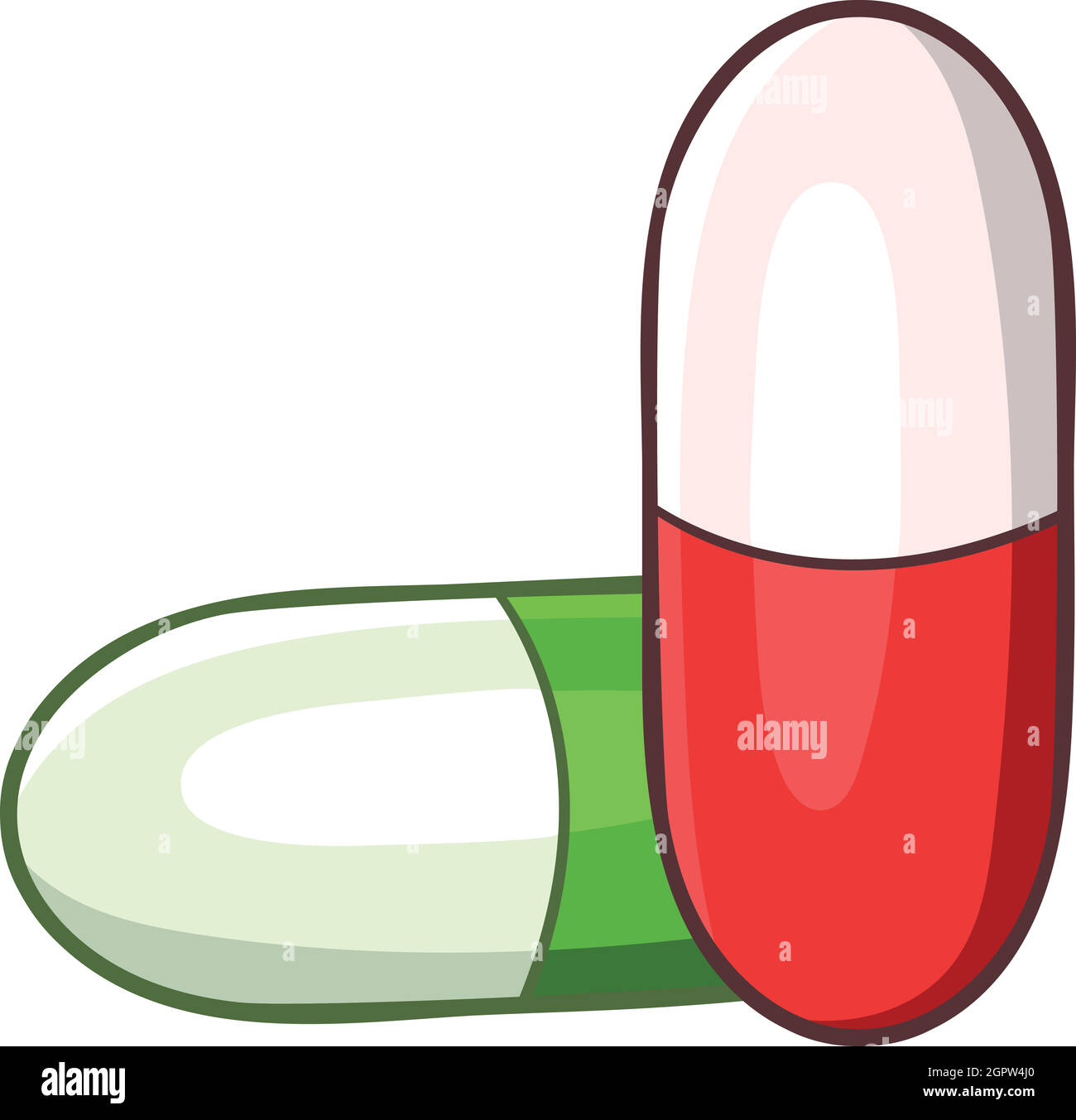 Cartoon medicine capsule pills drug hi-res stock photography and images ...