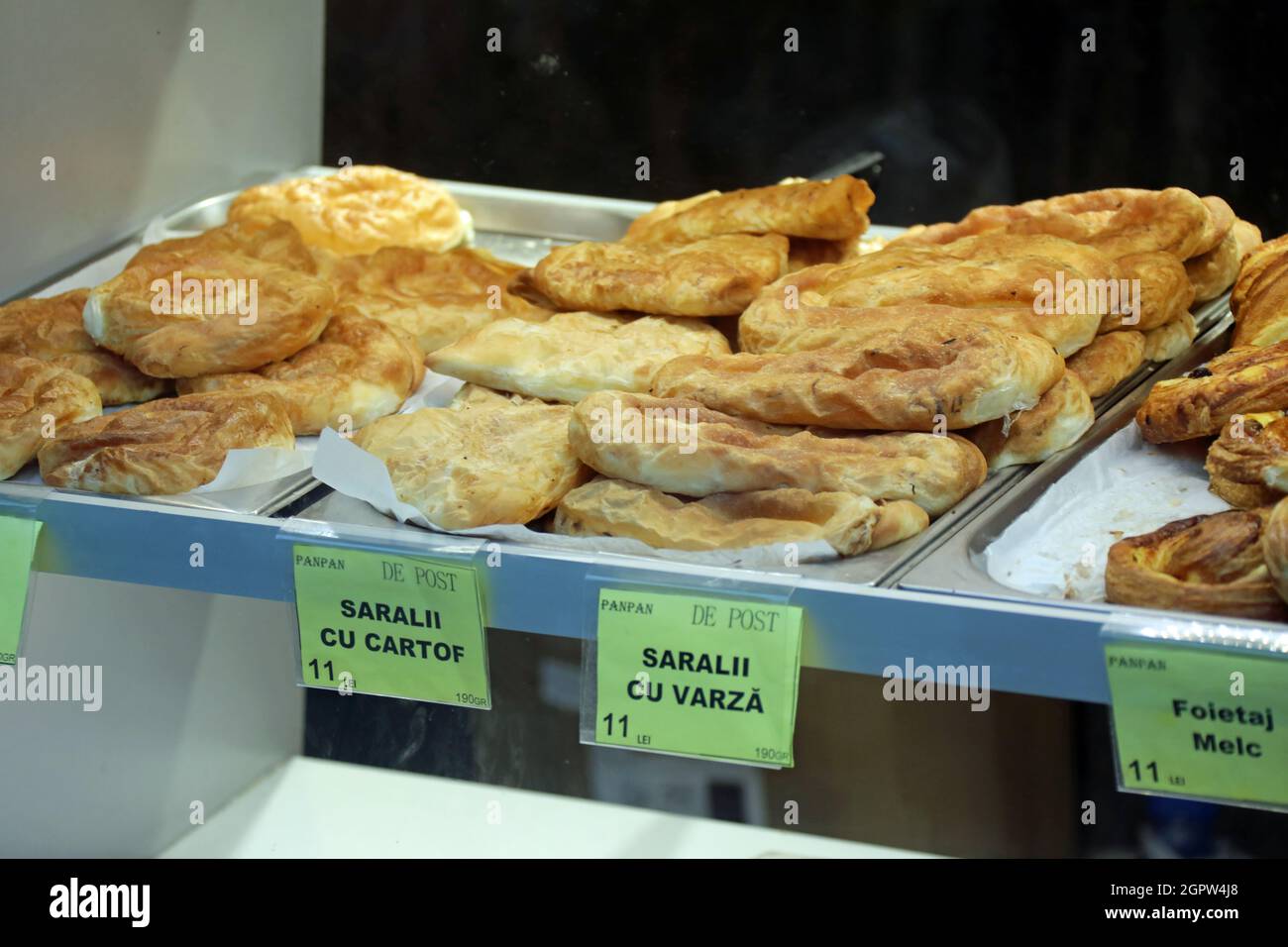 Moldovan pies in a shop window Stock Photo - Alamy