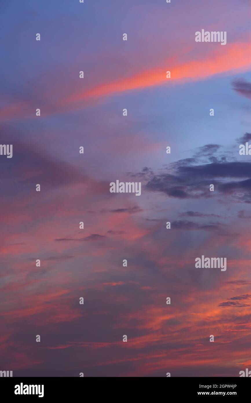 Beautiful sky with cloud before sunset Stock Photo - Alamy
