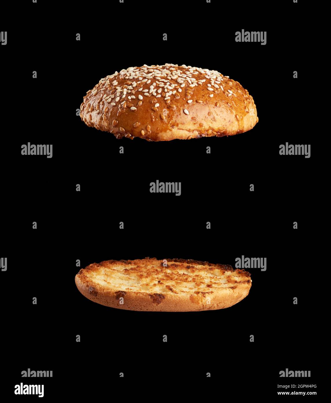 Empty burger bun cut hi-res stock photography and images - Alamy