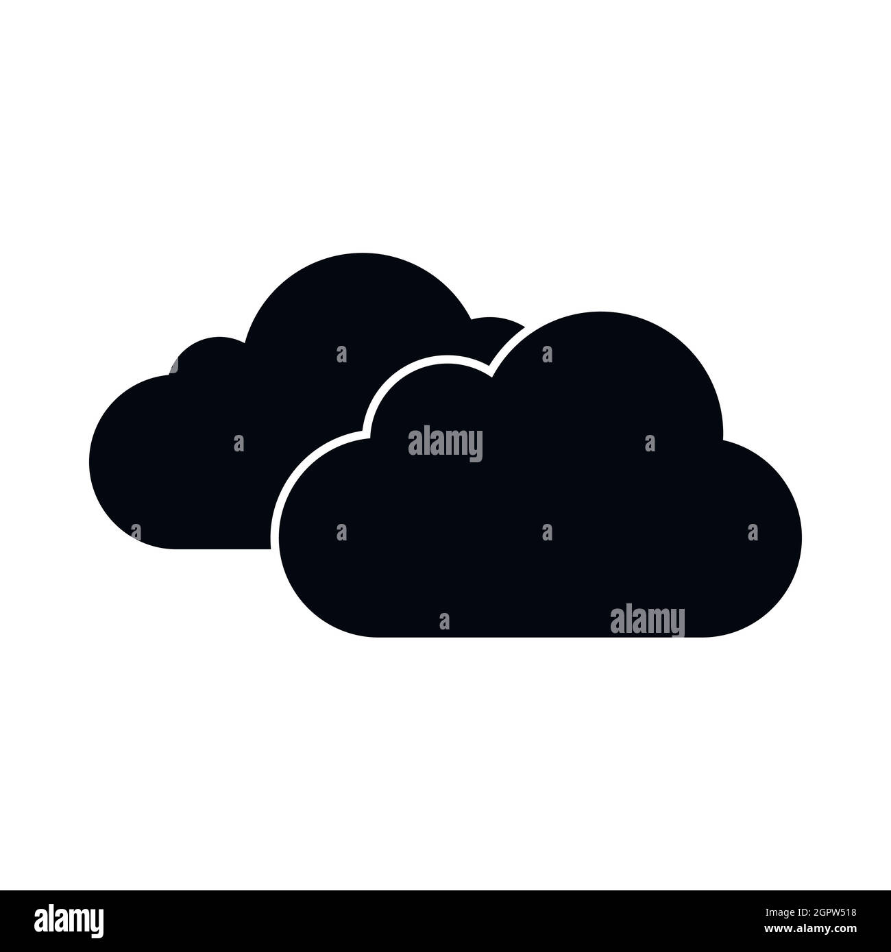 Cumulus cloud icon simple Cut Out Stock Images & Pictures - Alamy
