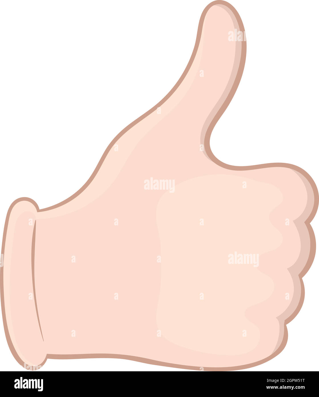 Hand gesture thumb cartoon Cut Out Stock Images & Pictures - Alamy