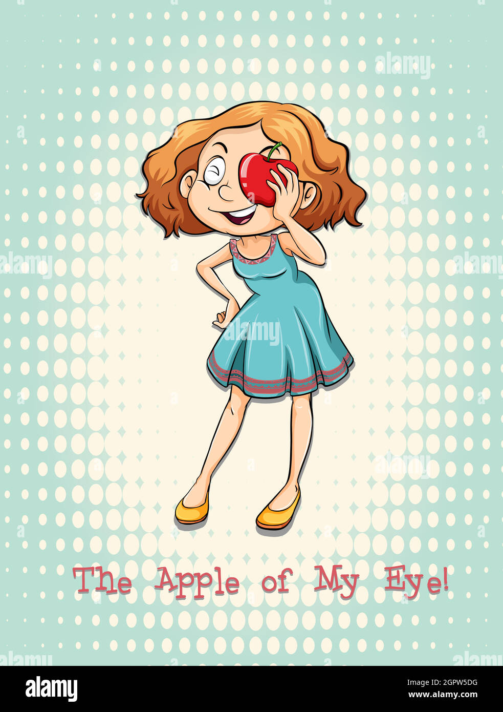 Woman apple fruit character hi-res stock photography and images - Alamy