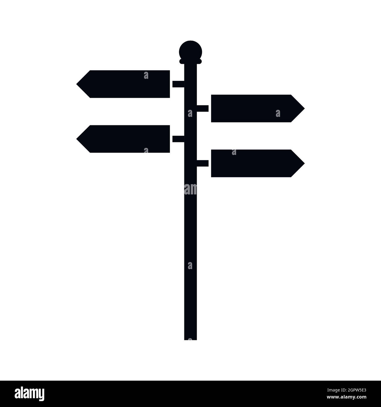 Black directional street sign Cut Out Stock Images & Pictures - Alamy
