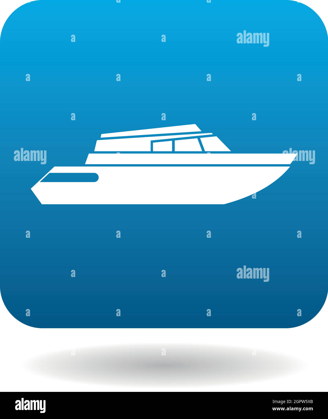 Powerboat icon in flat style Stock Vector Image & Art - Alamy