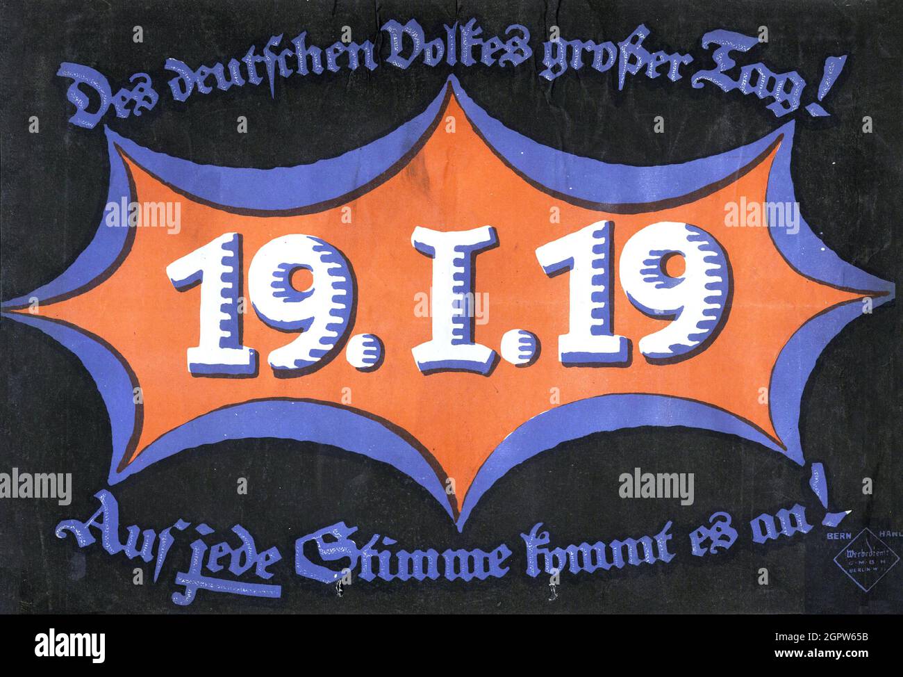 19 January 1919. German federal election, 1919. Private Collection ...