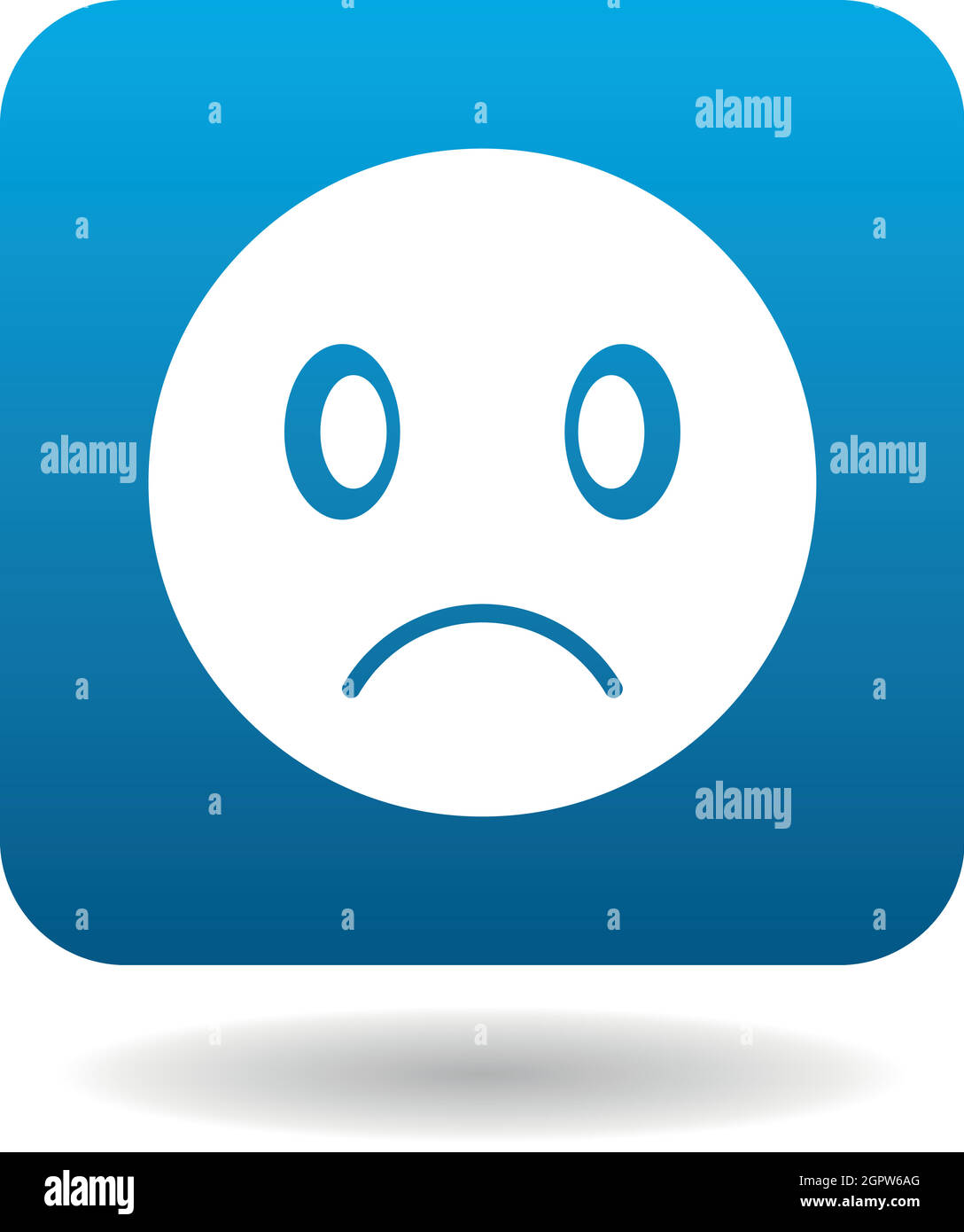 Sad emoticon icon, simple style Stock Vector Image & Art - Alamy