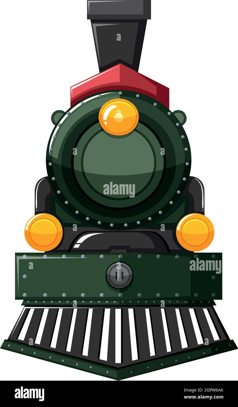Train in green color Stock Vector Image & Art - Alamy