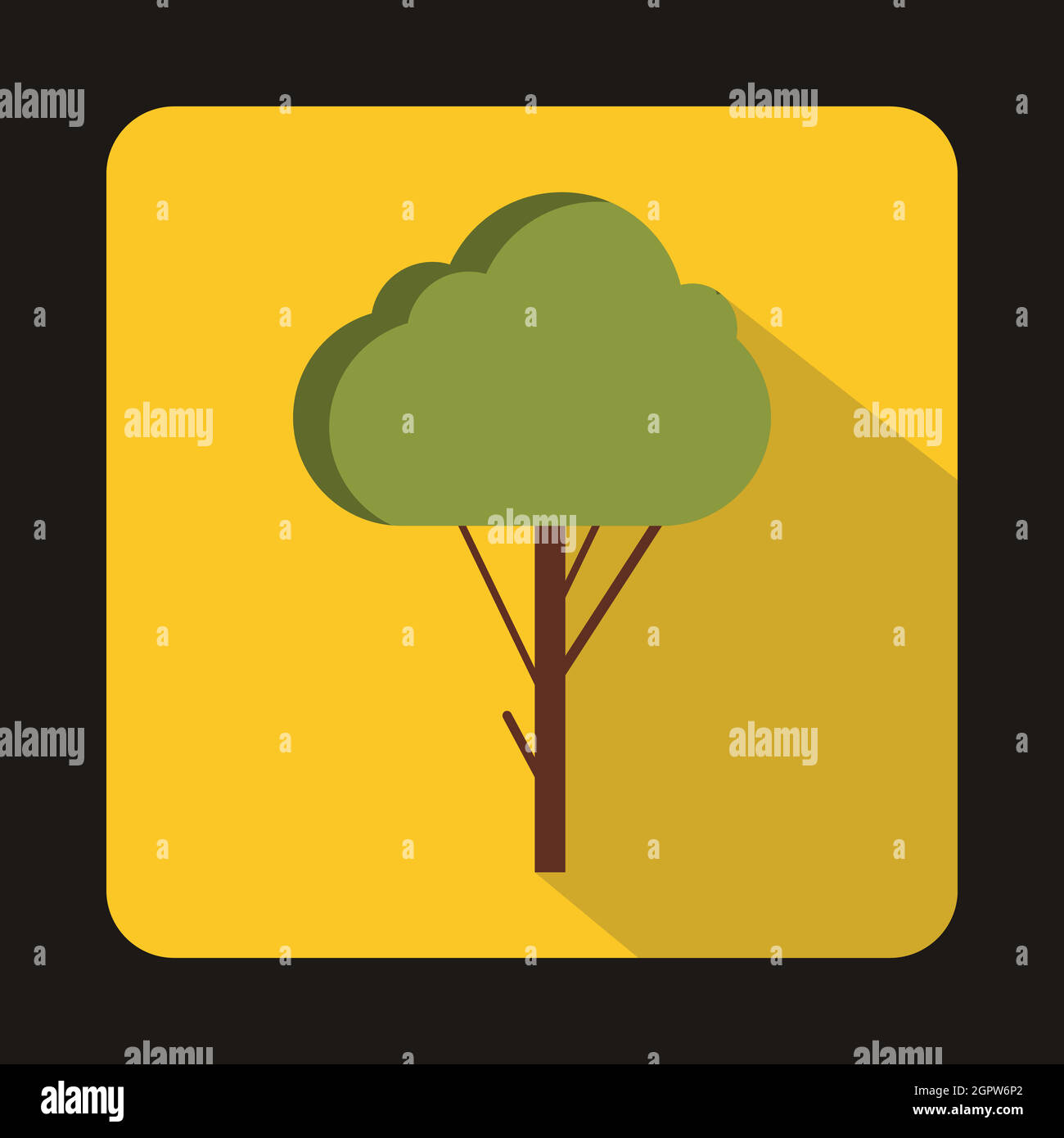 Tree icon, flat style Stock Vector Image & Art - Alamy
