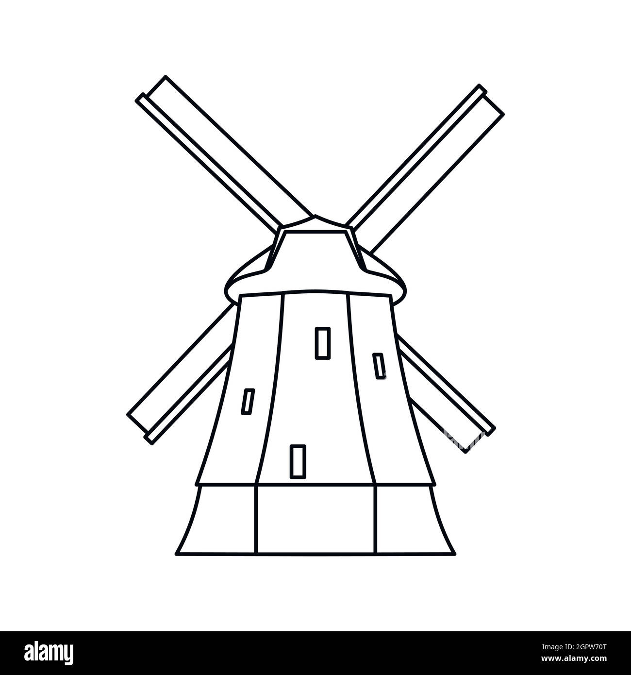 Wind energy icon outline Cut Out Stock Images & Pictures - Alamy