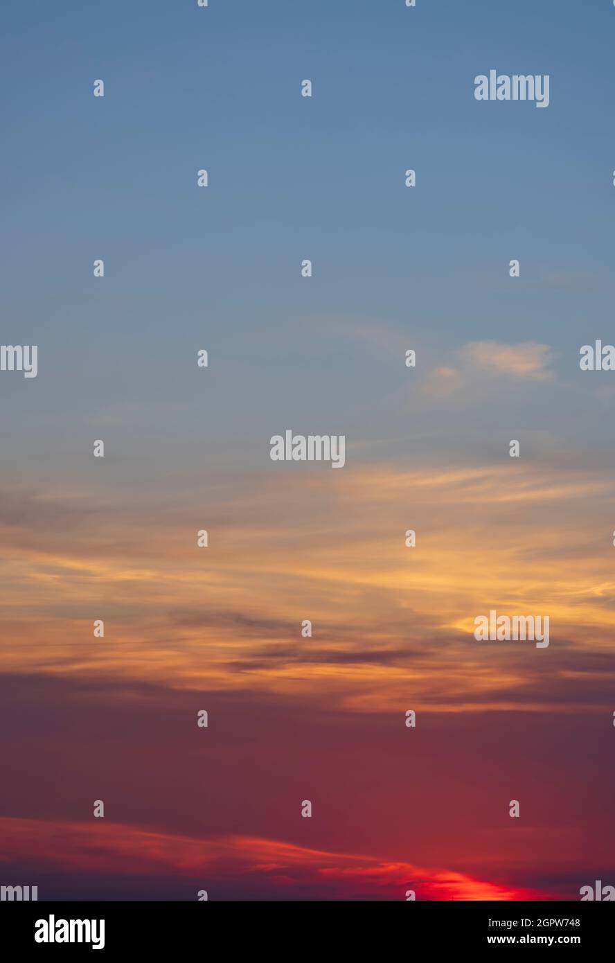 Beautiful sky with cloud before sunset Stock Photo - Alamy