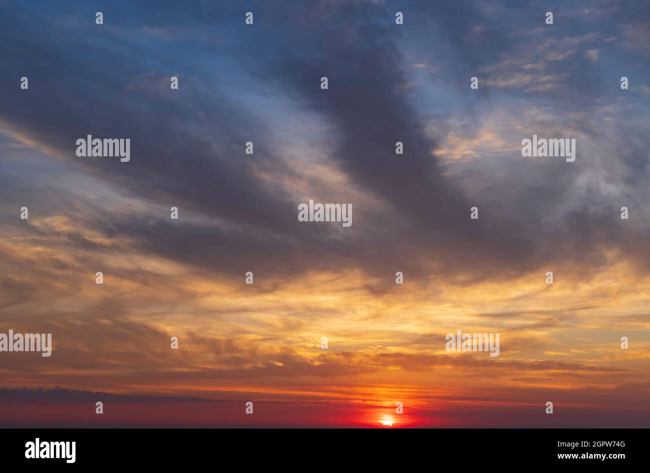 Beautiful sky with cloud before sunset Stock Photo - Alamy