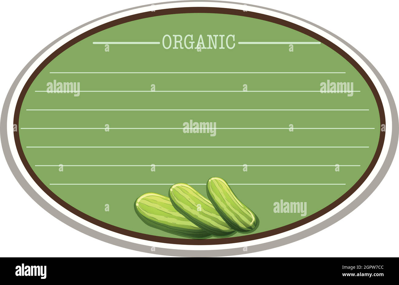 Paper design with fresh cucumbers Stock Vector Image & Art - Alamy