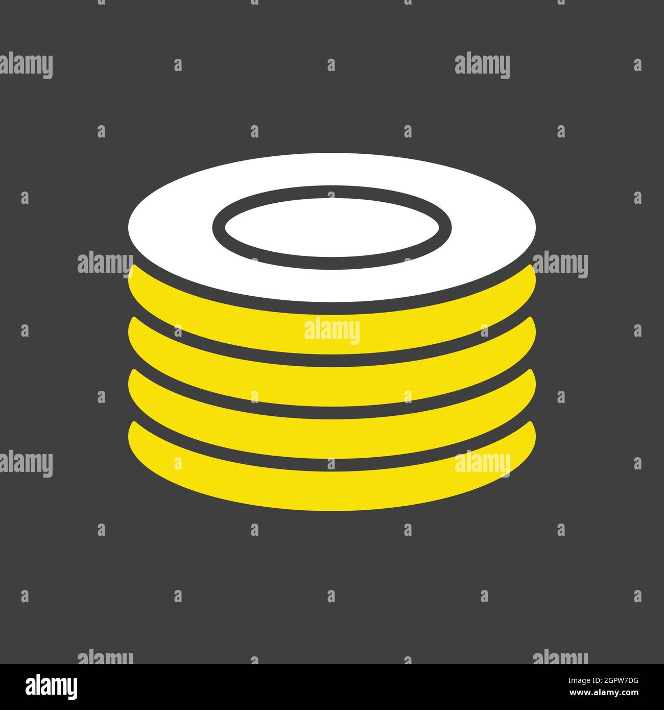 Restaurant plates stacked Stock Vector Images - Alamy