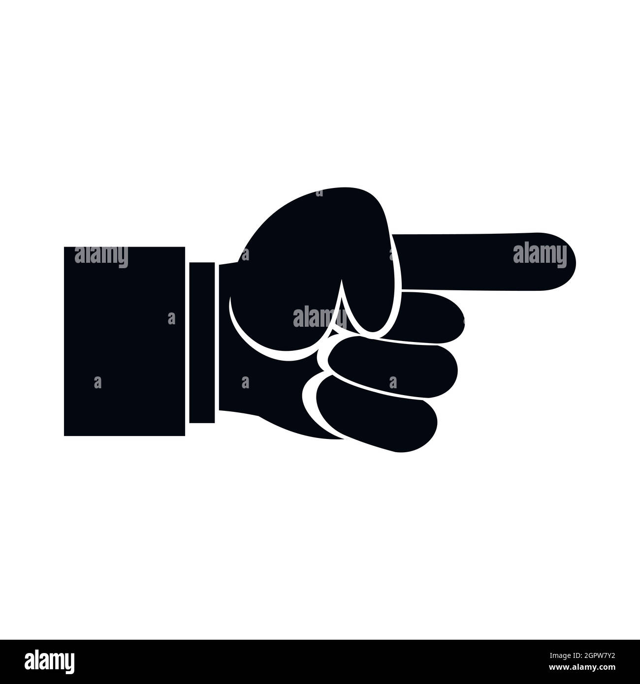Pointing hand gesture icon, simple style Stock Vector Image & Art - Alamy