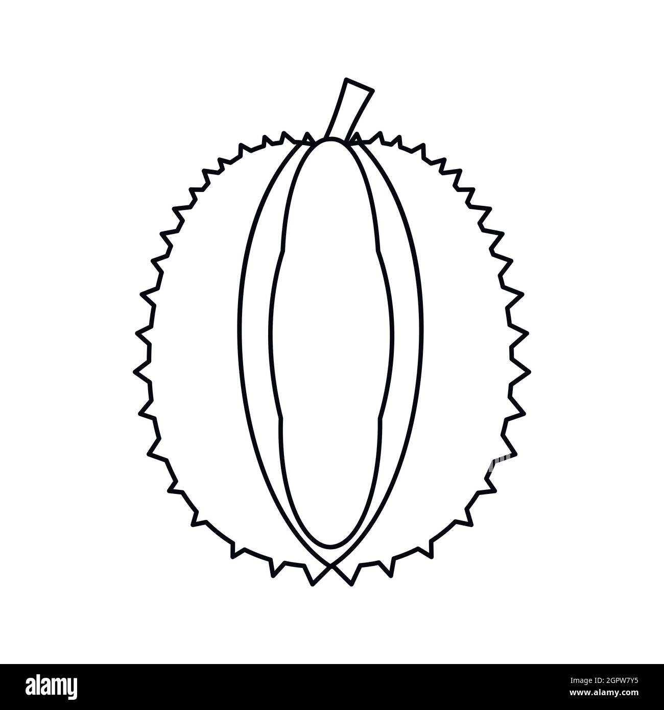 Durian icon, outline style Stock Vector Image & Art - Alamy