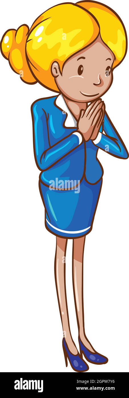A simple sketch of an air hostess Stock Vector Image & Art - Alamy