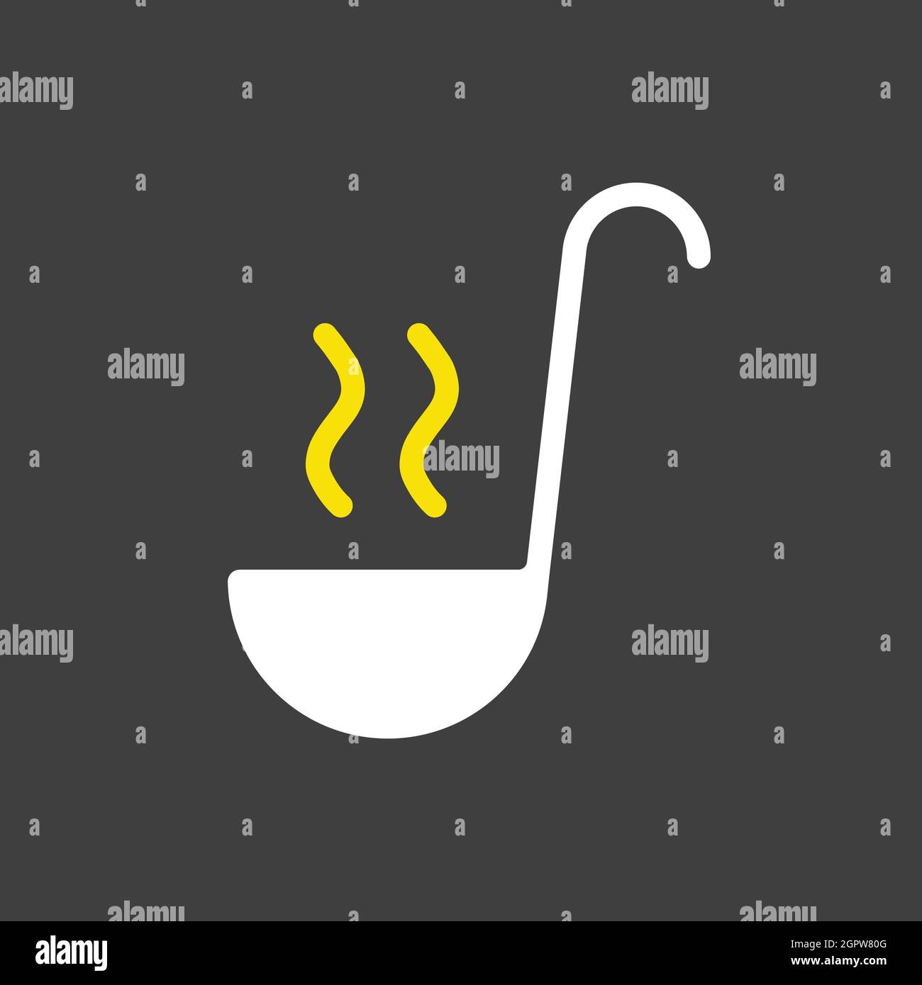 Soup ladle vector glyph icon. Kitchen appliance. Graph symbol for ...