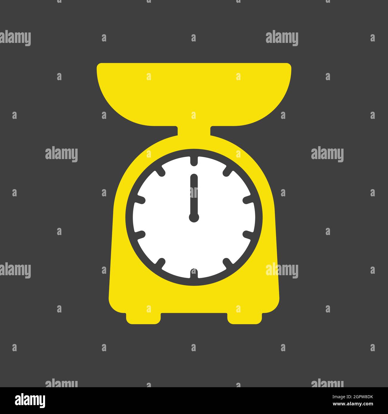 Scales vector glyph icon. Kitchen appliance. Graph symbol for cooking ...