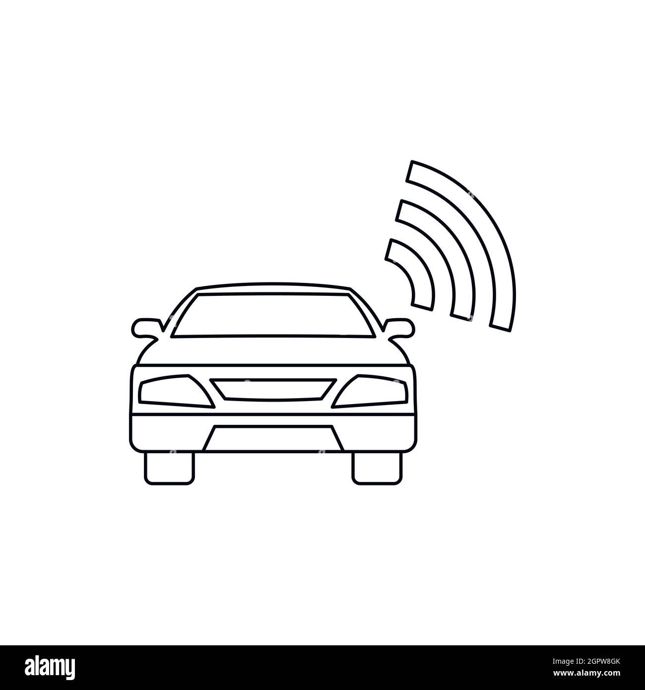 Wireless sensor outline icon Cut Out Stock Images & Pictures - Alamy
