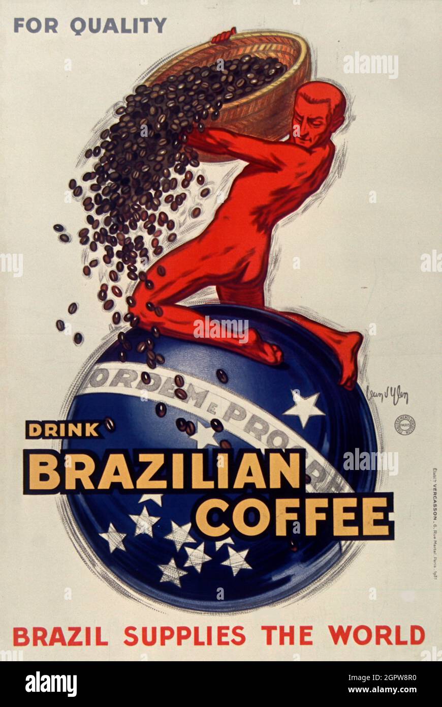 Brazilian coffee , 1931. Private Collection Stock Photo - Alamy