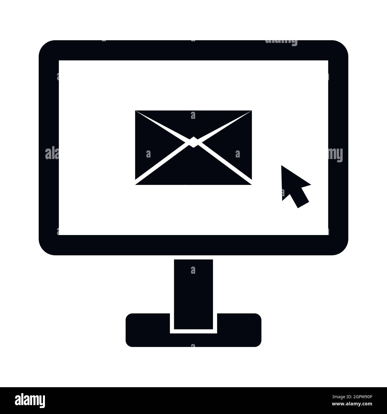 Monitor with email sign icon, simple style Stock Vector Image & Art - Alamy Monitor with email sign icon, simple style Stock Vector Image & Art - Alamy