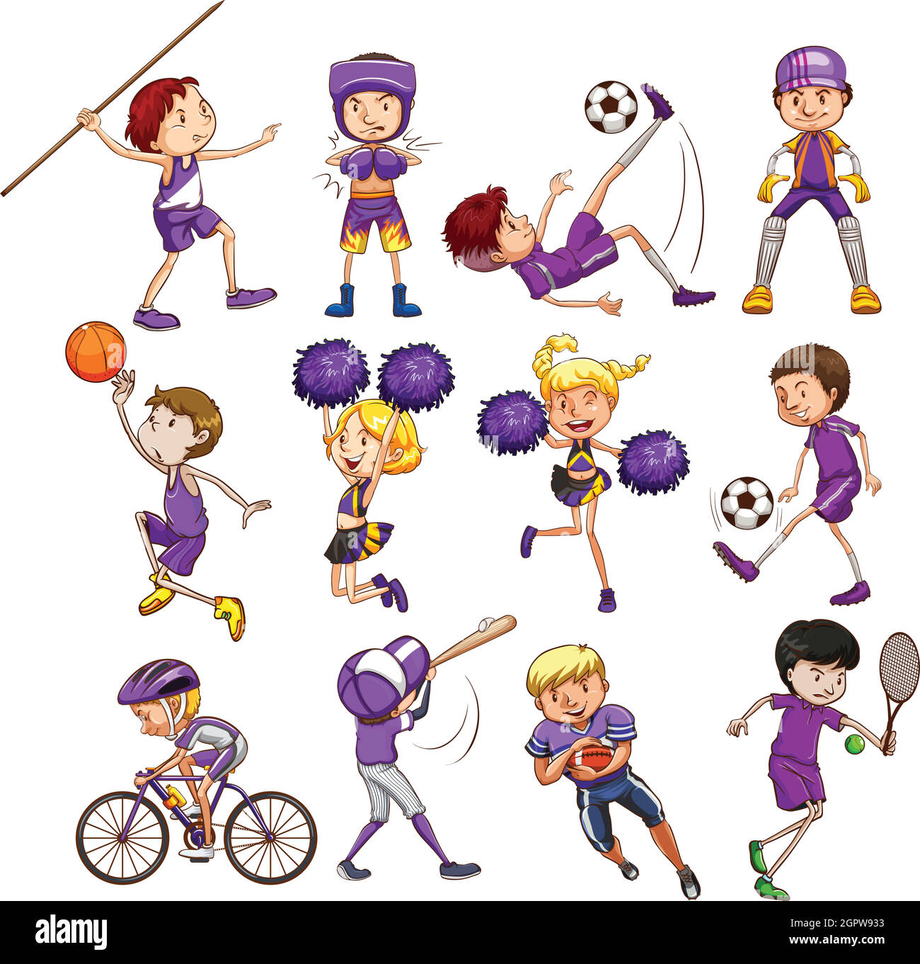 Sport activity children Stock Vector Images - Alamy