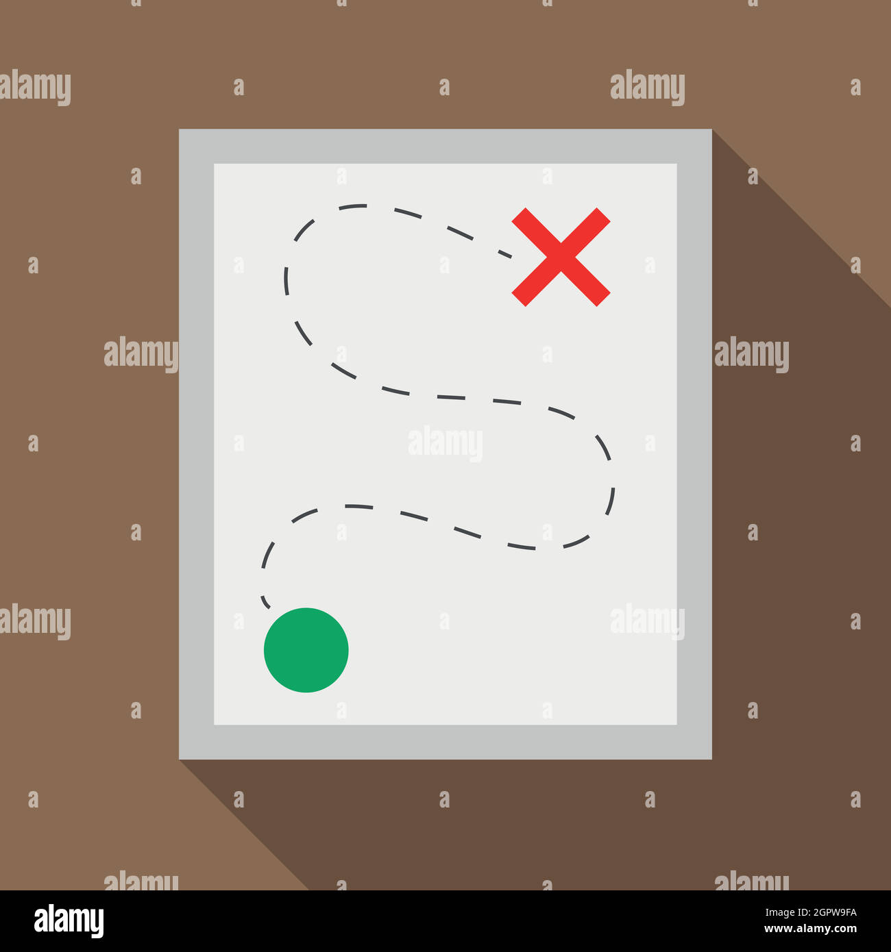 Route icon in flat style Stock Vector Image & Art - Alamy