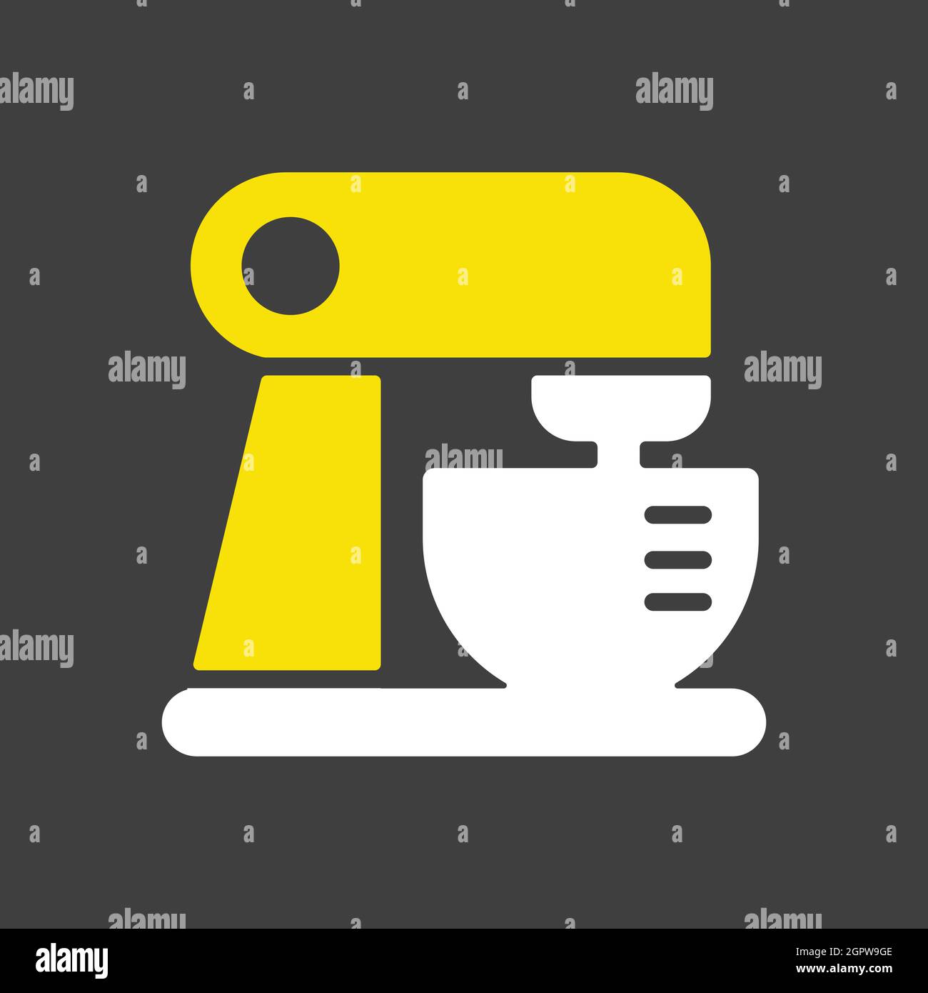 Food processor glyph icon. Mixing. Pureeing foods. Electric kitchen ...